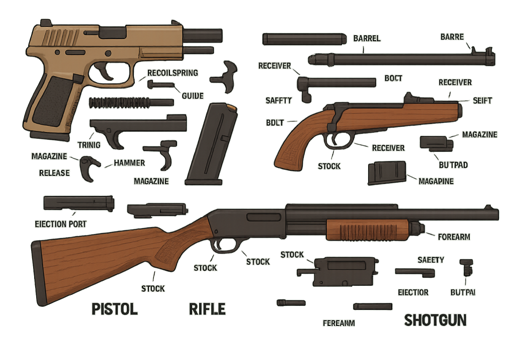 Gun parts names: Diagrams & Guide for Pistols, Rifles, Shotguns - Texas ...
